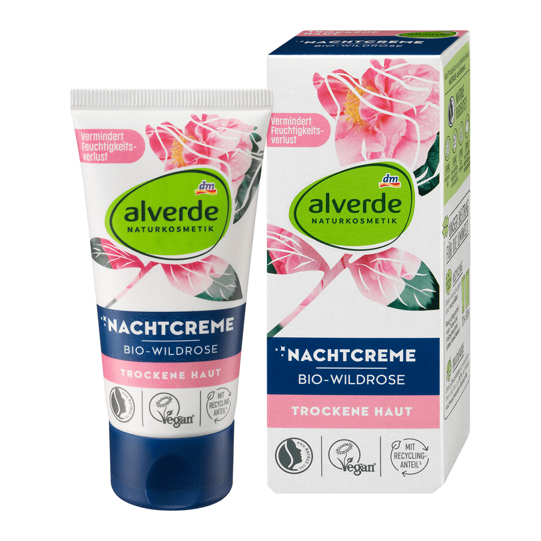 alverde Night Cream Wild Rose, 50 ml - European B2B