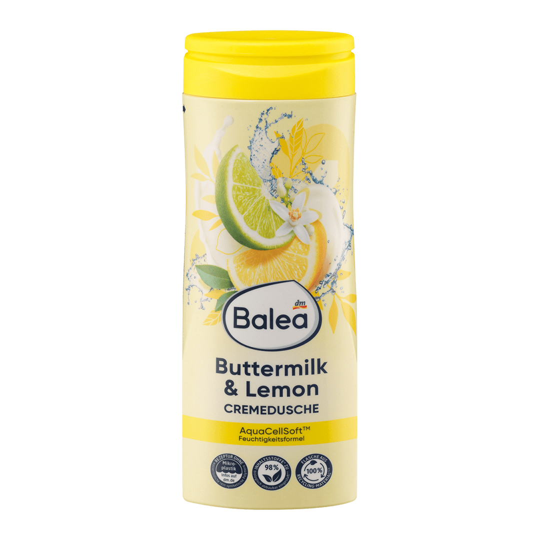 Balea Shower Gel Cream Buttermilk & Lemon, 300 ml - European B2B